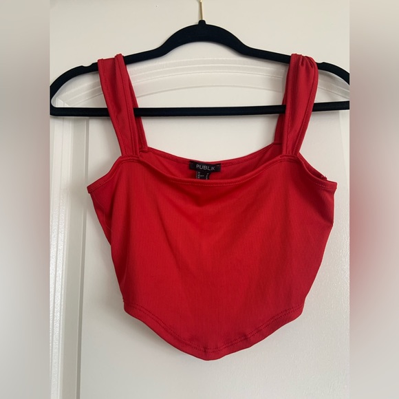 Publik | Tops | Publik Red Tank Top | Poshmark